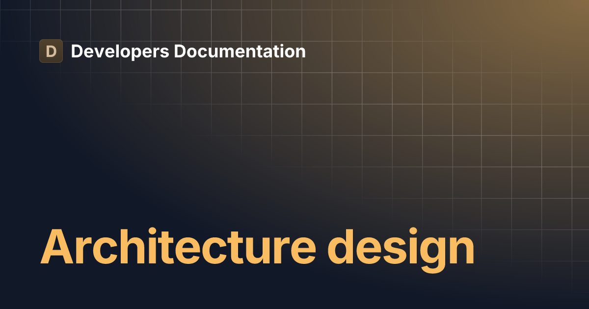 Architecture design | Developers Documentation